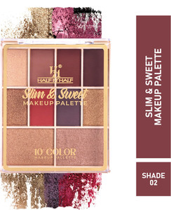 Half N Half Slim Sweet Makeup Palette Highly Pigmented 8 Eyeshadow + 2 ...