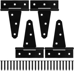 Verilux Heavy Duty 4 Inch T Hinges for Gates Sheds and Barn Doors Tee ...