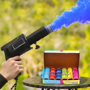 Wish Cloud Colour Pyros Pack of 6 Pcs & 1 Metal Pyro Gun Holi Color ...