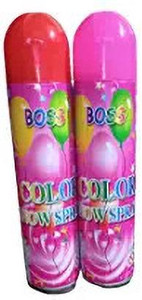 Kamy Traders Boss Colour Snow Spray-Red + Light Pink | (Pack of 2-600ml ...