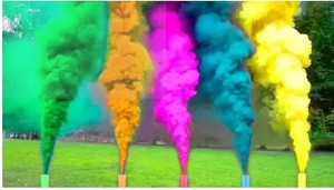 LJAO Herbal Small 5 Multicolor Smoke Fog Holi Color Holi Color Powder ...