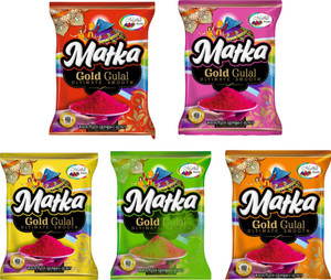 Matka Organic Gulal, Holi Color Powder Pack of 5 Price in India - Buy ...