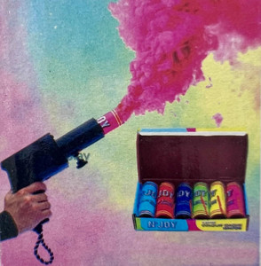 Wish Cloud Colour Pyros Pack of 6 Pcs & 1 Pyro Gun Holi Color Powder ...