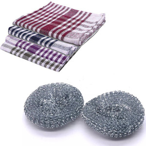 Crafts Haveli Home Cleaning Combo of Kitchen Cleaning Cloth & Scrubber ...