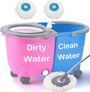 V-MOP Premium Jumbo Twin Bucket Mop with 4 Wheels -W11 Mop Set Price in ...