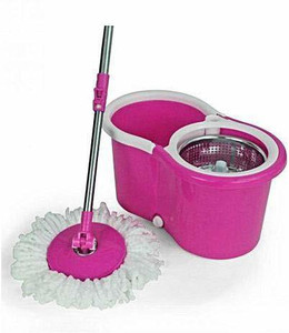 BRW PINK Mop Floor Cleaner with Bucket Set Offer with Big Wheels for ...