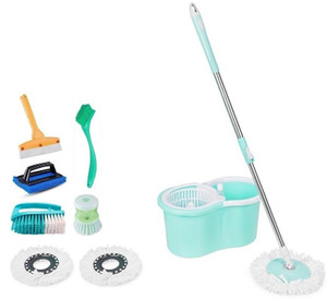 kukki Combo House hold using cleaning bucket mop set with 3 Refills and ...