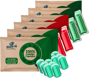 Ecosys Disinfectant Kit 2 Floor Cleaner, 2 Bathroom Cleaner,2 All ...