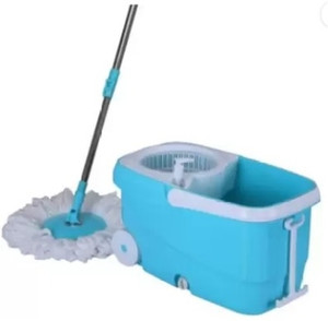 kukki Clean Easy Deluxe Spin Plastic Mop with 2 Refill Mop Set Mop Set ...