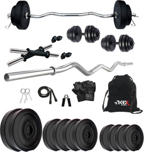 KRX 50 kg PVC 3-SL Home Gym Combo Price in India - Buy KRX 50 kg PVC 3 ...