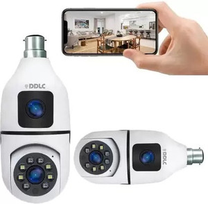 SKY HUB 2in1 Dual Lens Dual Screen Bulb WiFi Wireless 4MP HD Live View ...