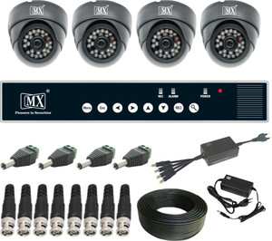 MX CCTV Cameras Kit 4 Channel Analog System w/ Analog Camera BNC DC pin ...