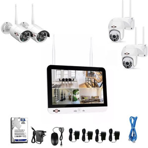 iTS 8Ch WiFi LCD 12inch NVR XMeye, 2 Wifi 3MP Bullet And 2x Wifi Dome ...