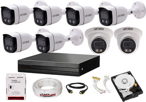 ADS VISION 5MP DVR 3MP 6B/2D COLOR VU NIGHT VISION Camera COMBO Set ...