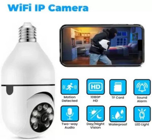 PERAMISYM PLUG Wi-Fi CCTV Camera Wireless Bulb Shape PTZ V380 Pro ...
