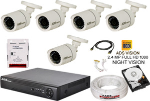 ADS VISION HD 2.4MP 5 BULLET Camera COMBO Set With 1TB HDD And All ...