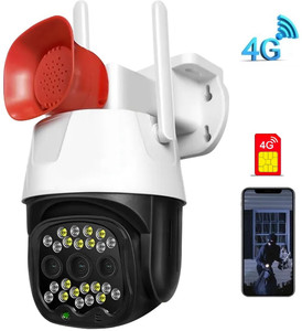 Bzrqx 4G SIM Supported 3MP HD 360° IP66 TwoWay Audio V380 PTZ Camera SD ...