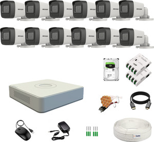 Clocite HIKVISION 5MP 12 Bullet Cameras (Audio Recording) + 16CH 3K/5MP ...