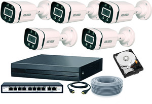 ADS VISION IP 5 BULLET COLOR VIEW NIGHT VISION WITH MIC Full Set With ...