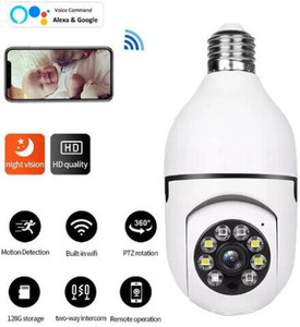 GUGGU CAME52-RA203-Wireless Light Bulb IP Camera with Night Vision ...