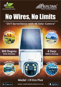 Realtime C9 Eco Plus Solar Panel CCTV Best For Farm Camera Set Security ...