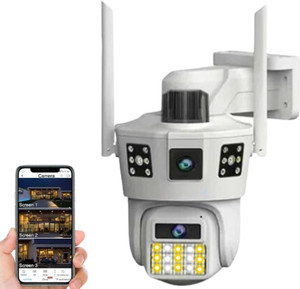 Maizic Smarthome Tricam White 2K 6+6 MP 2 lens+3 Screens Outdoor Wifi ...