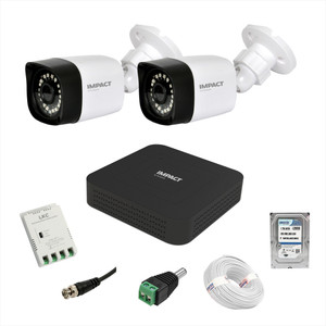 Impact by Honeywell 2MP 2 Bullet CCTV Camera + 4 Channel DVR +1TB HDD ...