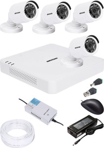 Hik Vision 1080p HD 4 CHANNAL DVR DS-HGHI-F1 & 4Pcs BULLET 720p DS-COT ...
