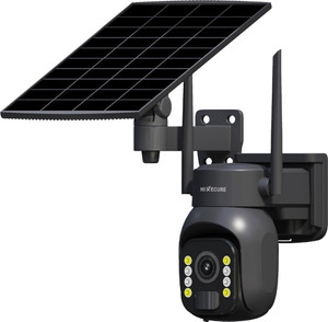 HIXECURE 4MP 4G Solar PTZ Camera, Wireless Outdoor Security Camera with ...