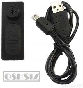 OSHSIZ S918 HD Audio and Video CCTV Cam Covert Spy Miniature Button ...