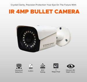 TECHNO SUPPORT 4MP IR BULLET CAMERA Security Camera Price in India ...