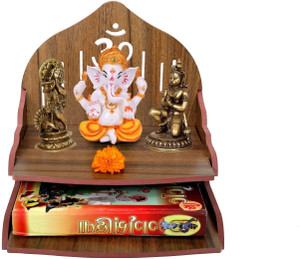 LAKHAJI Beautiful MDF Wooden Temple,Home Temple, Pooja Mandir, Wall ...