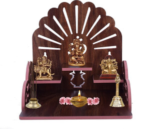 LAKHAJI Beautiful MDF Wooden Temple,Home Temple, Pooja Mandir, Wall ...