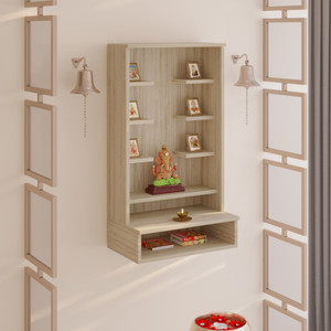 Bluewud Shubh Mini Wall Mount Wooden Mandir for Home, Temple for Home ...