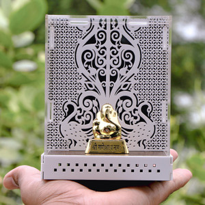 Cayster Wood Car Temple, mandir, Temple, Car Dashboard ( DOME AQUA ...