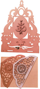 KIRAN ARTS Wooden Backdrop Panel Set with Om Symbol & Floral Design ...
