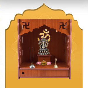 Reliable Creation Wooden Om Temple With Drawer|Pooja Room Mandir|Home ...