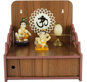 LAKHAJI Wall Hanging MDF Wooden Temple with Door Big Size Temple MDF ...