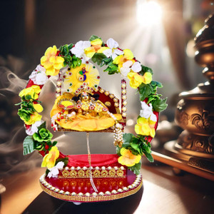gayatri creation Laddu Gopal Jhula Wooden Temple Palana | Swing for ...