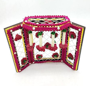 RADHA KRISHNA MART Laddu Gopal Phool Bangla Temple for Krishna Idol ...