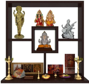 Laxmi Timber Store Wall Mounted Hanging Puja Temple Shelf Stylish Wood ...