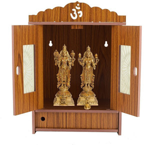 Nexat Wooden Mandir|God Stand|Pooja Home Mandap|Mandapam With Doors ...