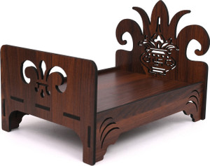 Gojeeva Premium Wooden Carved Pattern Designer Bed For Kanha Ji/Gopal ...