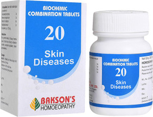 Bakson's Homoeopathy Biochemic Combination Tablets # 20 (Skin Diseases ...