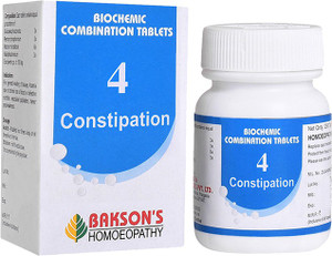 Bakson's Homoeopathy Biochemic Combination Tablets # 4 (Constipation ...