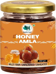 Healthy Roots Amla Honey-Amla Soaked in Pure Honey-No Added Sugar, High ...