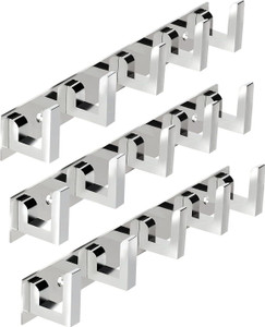 Xellephian Stainless Steel Hook Rail with L-Shaped Hook in 5-Pin Hook ...