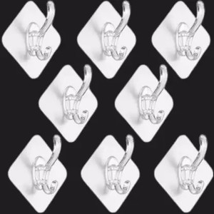 RAIYARAJ Self Adhesive Plastic Wall Cloth Hanger Hooks Heavy Duty For ...