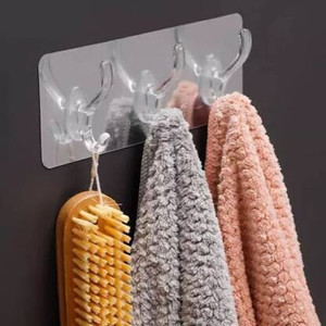 BK 10 IMPORT & EXPORT 3 in 1 Self Adhesive Wall Hooks, Heavy Duty ...