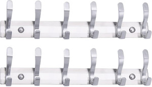 AAS COPULA 6 Pin SS Wall Double Hooks For Bathroom/Kitchen/Bedroom ...